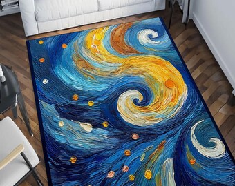 Rug, Vincent Van Gogh, the Starry Night, Carpet, Van Gogh Painting, the ...