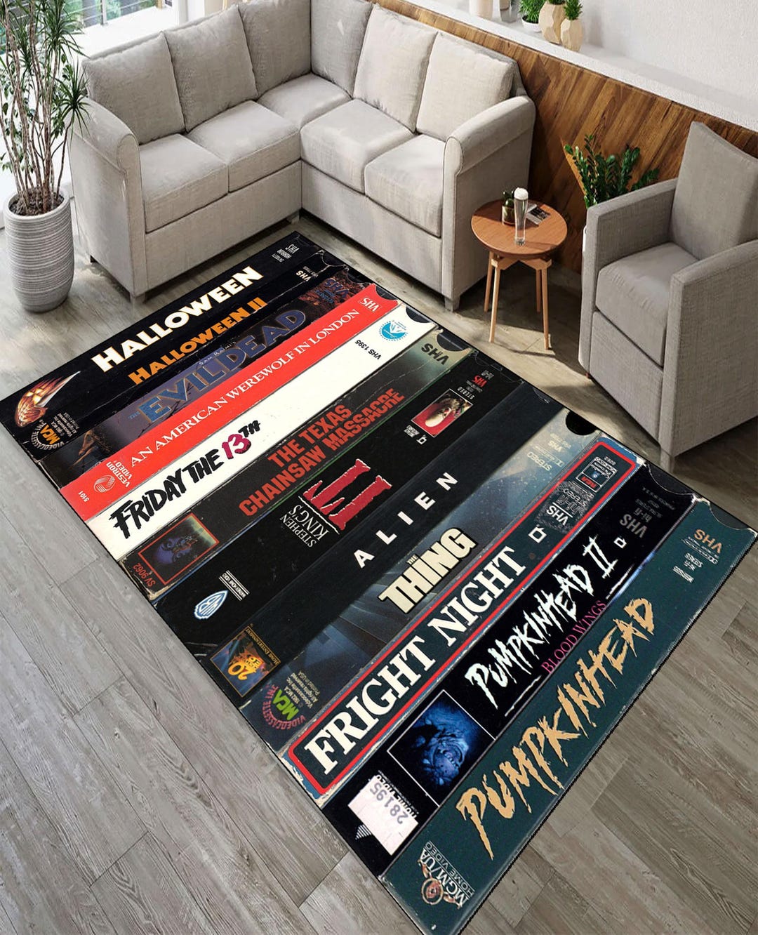 Horror Movie VHS Rug: Retro Film Room Decor - Etsy