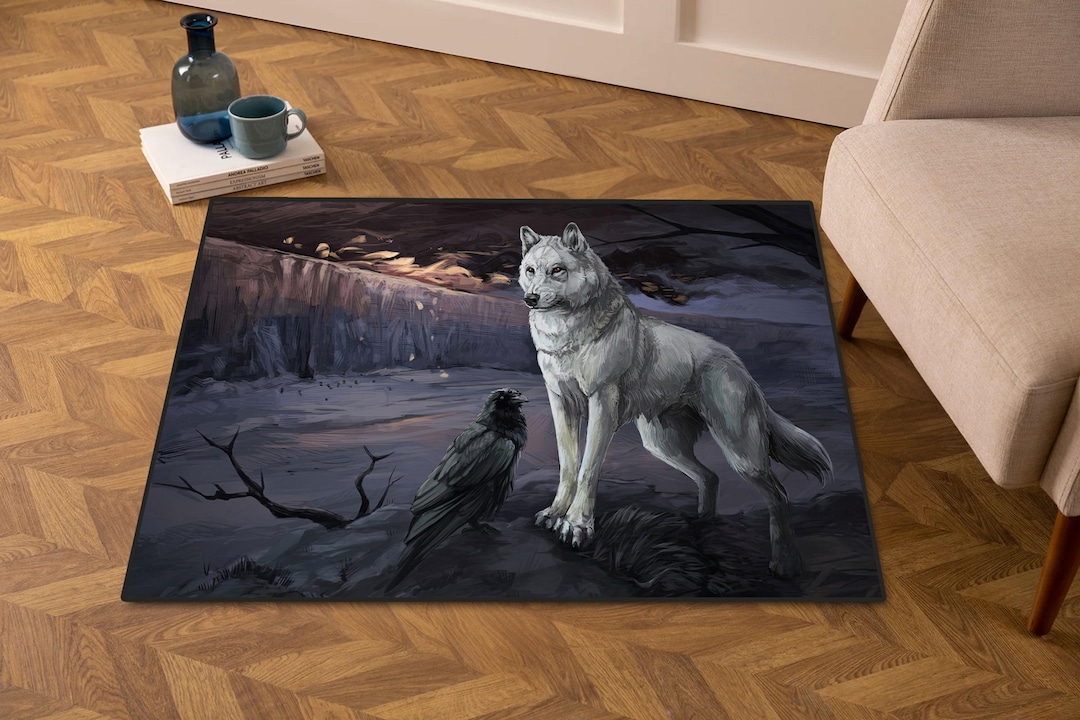Wolf Rugs, Animal Rug, Farmhouse Rug,car Mat Rugs,hobbit Rug,mystical ...