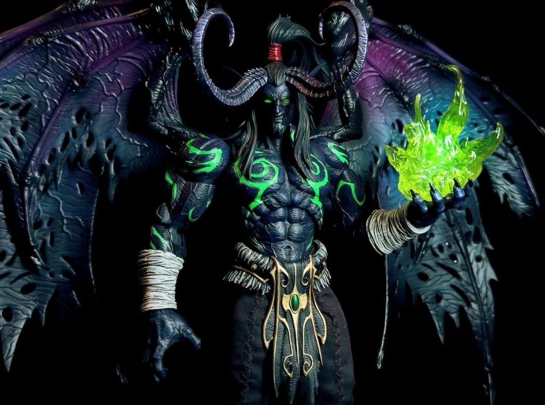 Illidan Stormrage PVC Action Figure, Articulated Demon Hunter ...