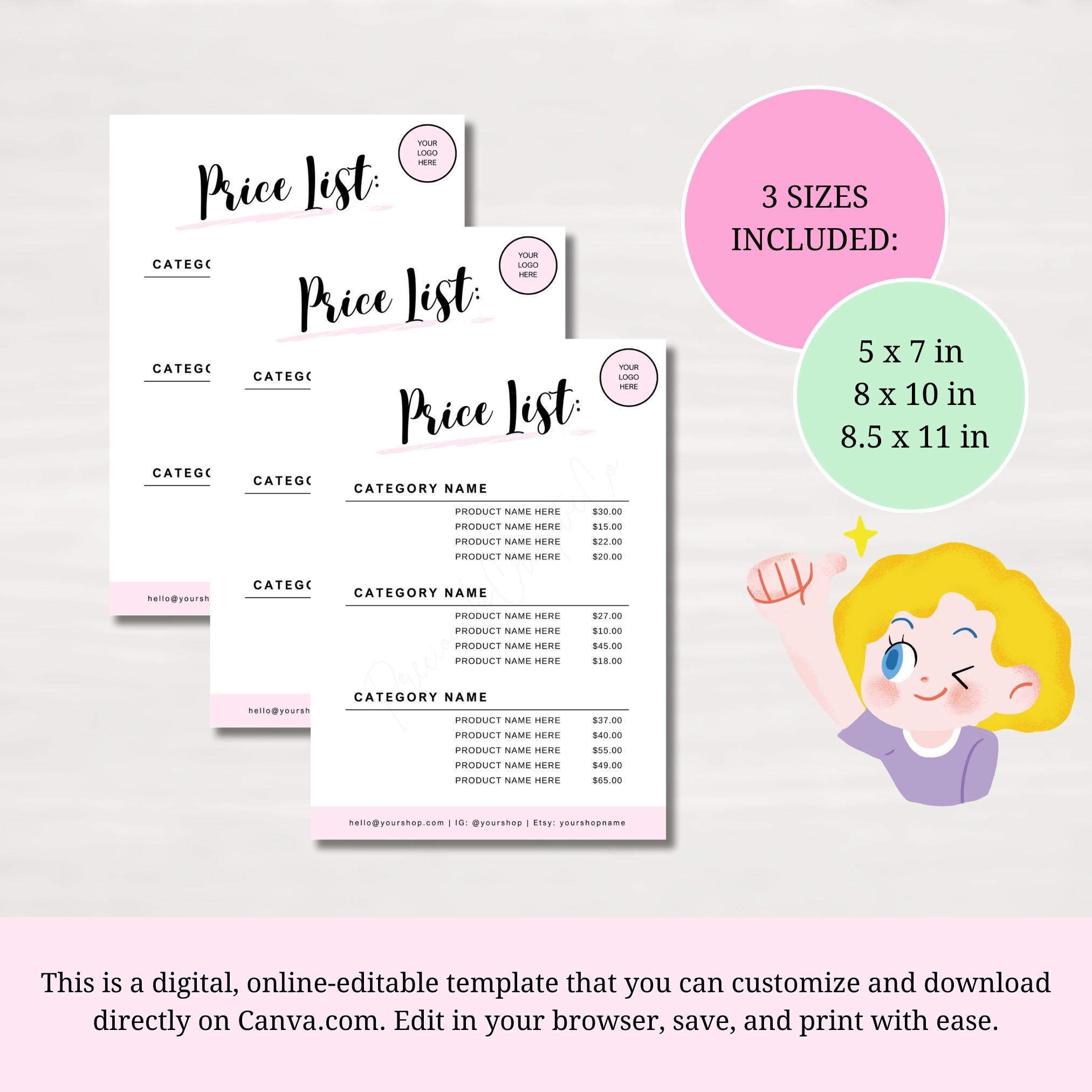 Editable QR Code Sign Templates | Small Business Canva Bundle (digital ...
