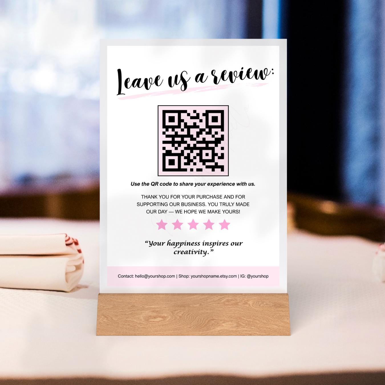 Editable QR Code Sign Templates | Small Business Canva Bundle (digital ...