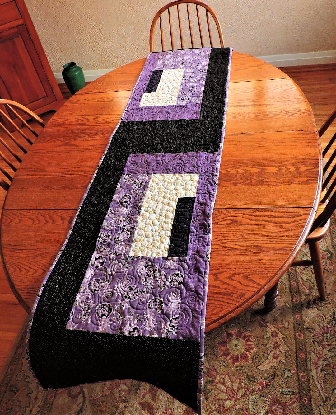 Geometric Quilted Table Runner- PRICE REDUCED!! - Etsy