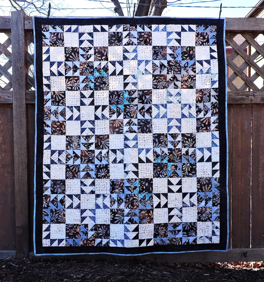 Crow's Foot Quilt in Batiks - Etsy