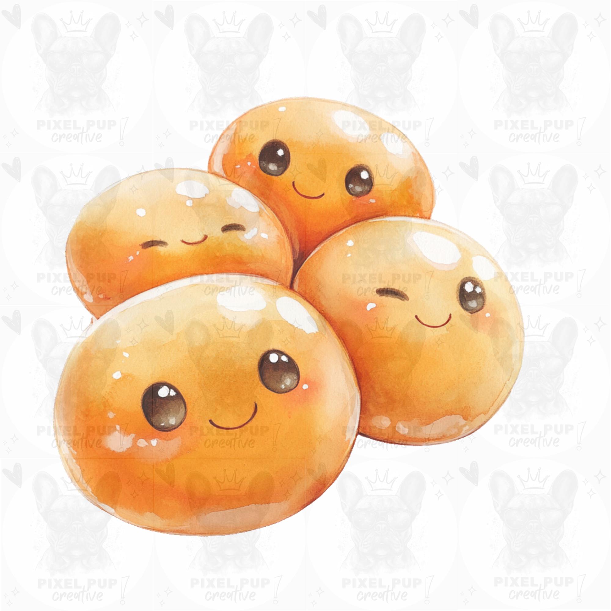 Kawaii Fried Breakfast Clipart - Cute Bacon, Egg & Beans Digital ...