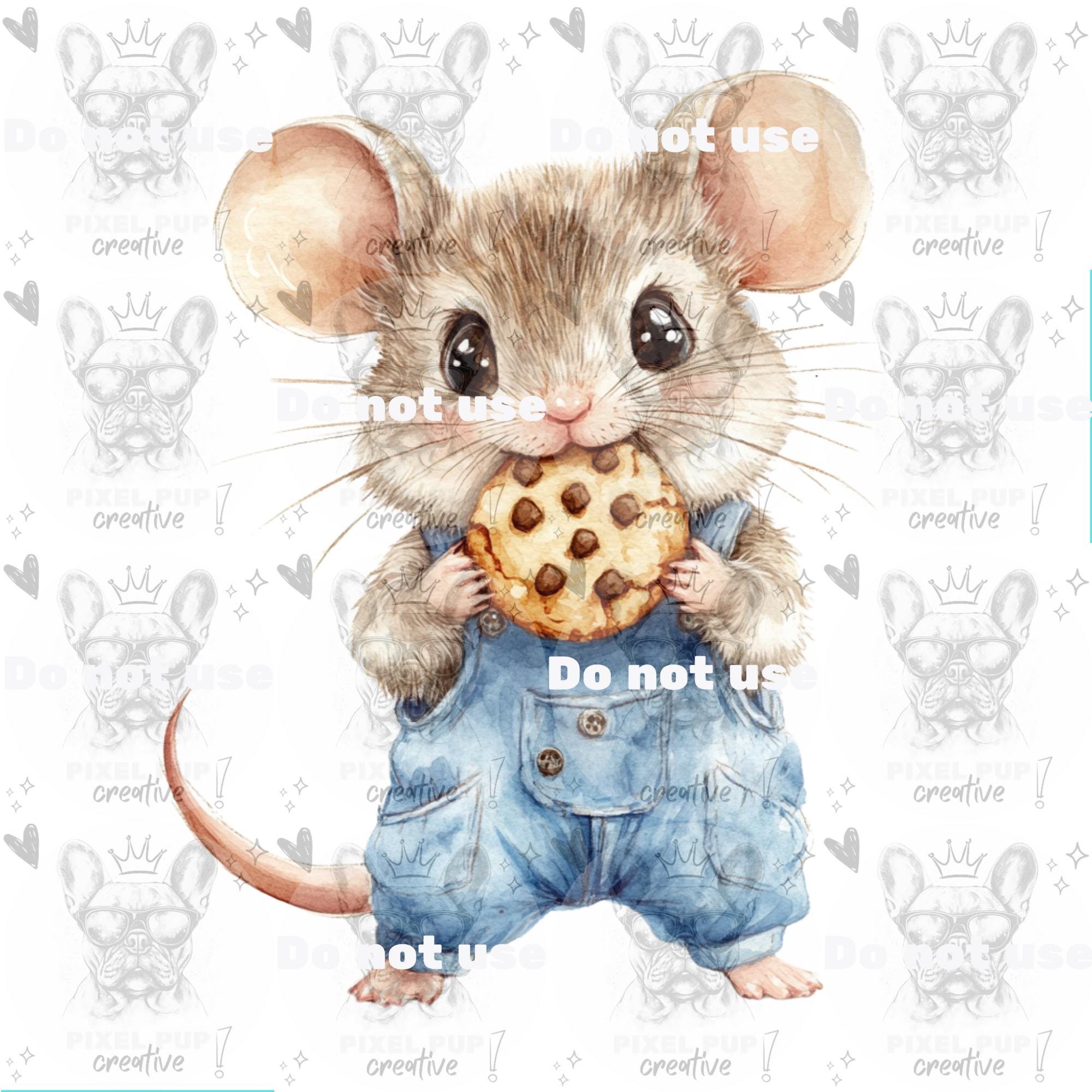 Mouse With Cookie Clipart: Commercial Use (PNG) | Dungarees | Mouse in ...
