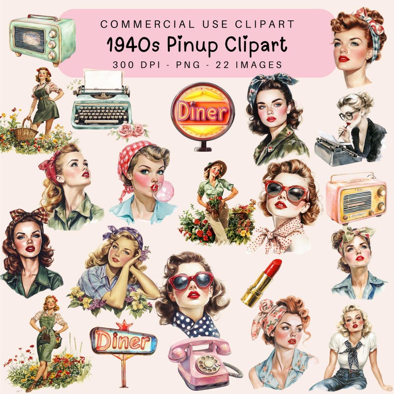 Vintage Pinup Stickers - Etsy