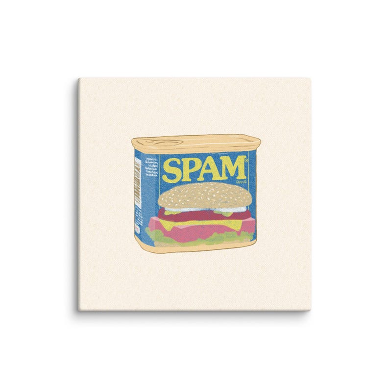 Illustrated SPAM Pop Art on Canvas - Etsy