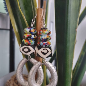 Colorful Chunky African Beaded Knocker Dangle Earrings - Etsy