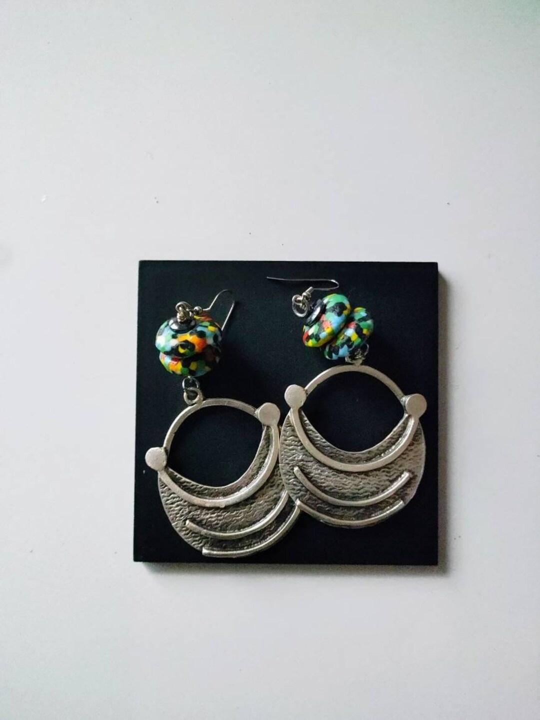 Big Funky African Hoop Earrings// Colorful African Statement Earrings ...