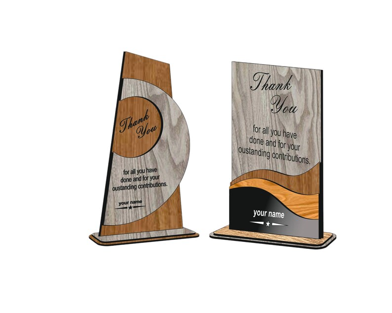 Thank You Award Trophy SVG | Employee Recognition Laser Cut File - Etsy