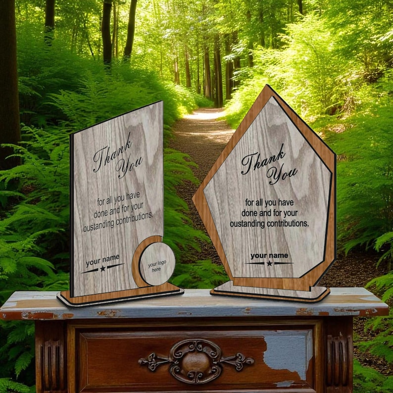 Thank You Award Trophy SVG | Laser Cut File for Employee Recognition ...