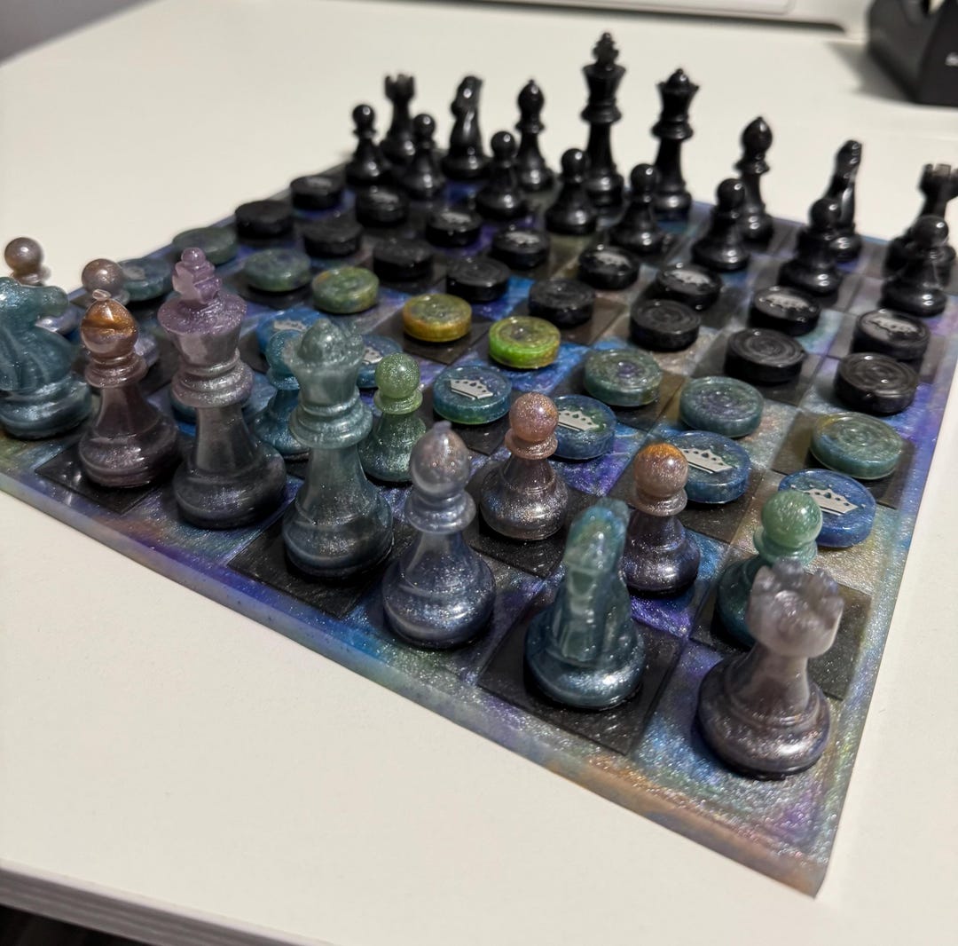 Epoxy Resin Chess Set And/or Checkers Set - Etsy