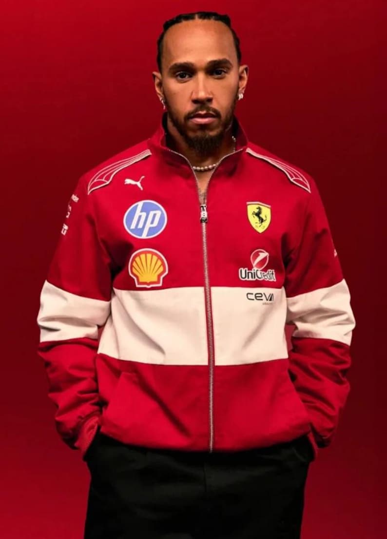 Ferrari F1 Racing Jacket: Lewis Hamilton, Polyester Softshell - Etsy