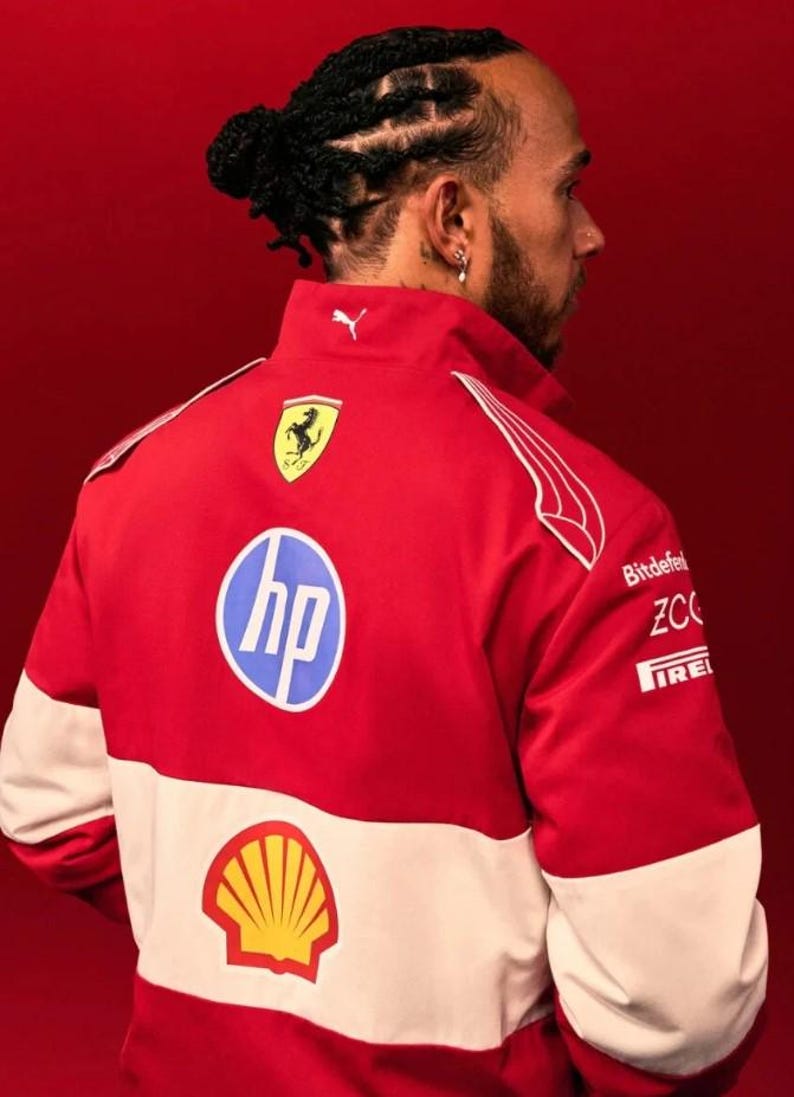 Ferrari F1 Racing Jacket: Lewis Hamilton, Polyester Softshell - Etsy
