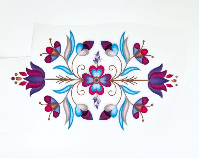 Cree Floral Applique: Native American Iron on Patch for Regalia - Etsy