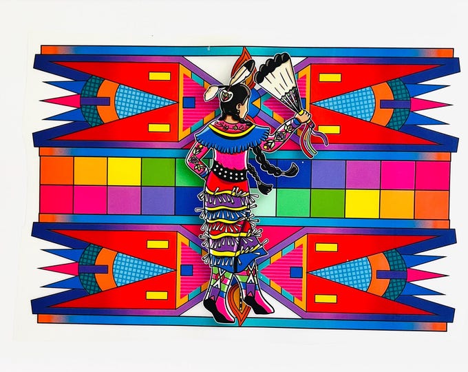 Cree Floral Applique: Iron on Patch for Regalia, Ribbon Skirts (5x8 In ...