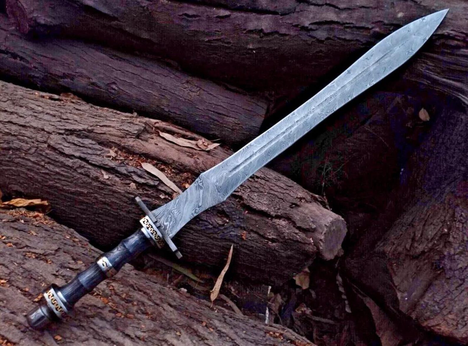 Hand Forged Viking Personalized Damascus Steel Sword | Custom Fantasy ...
