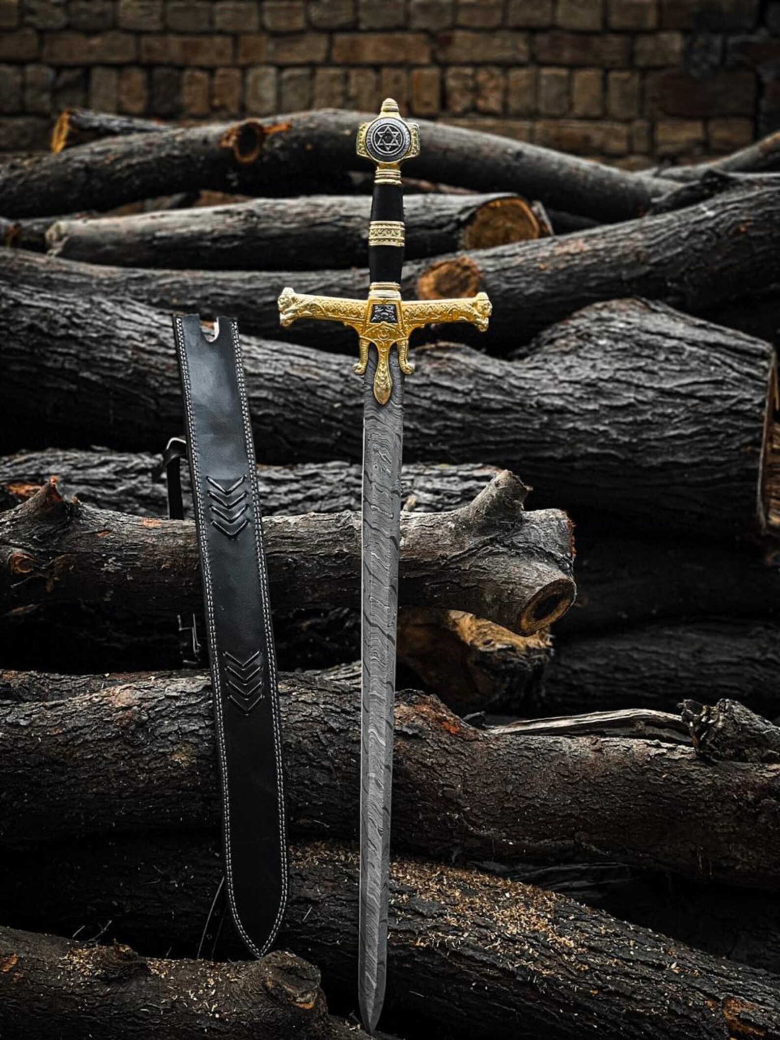 Hand Forged Viking Personalized Damascus Steel Sword | Custom Fantasy ...