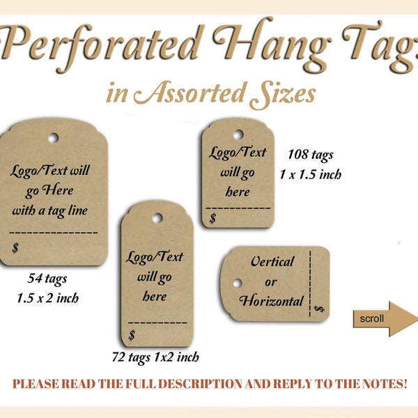 Perforated Hang Tags - Etsy