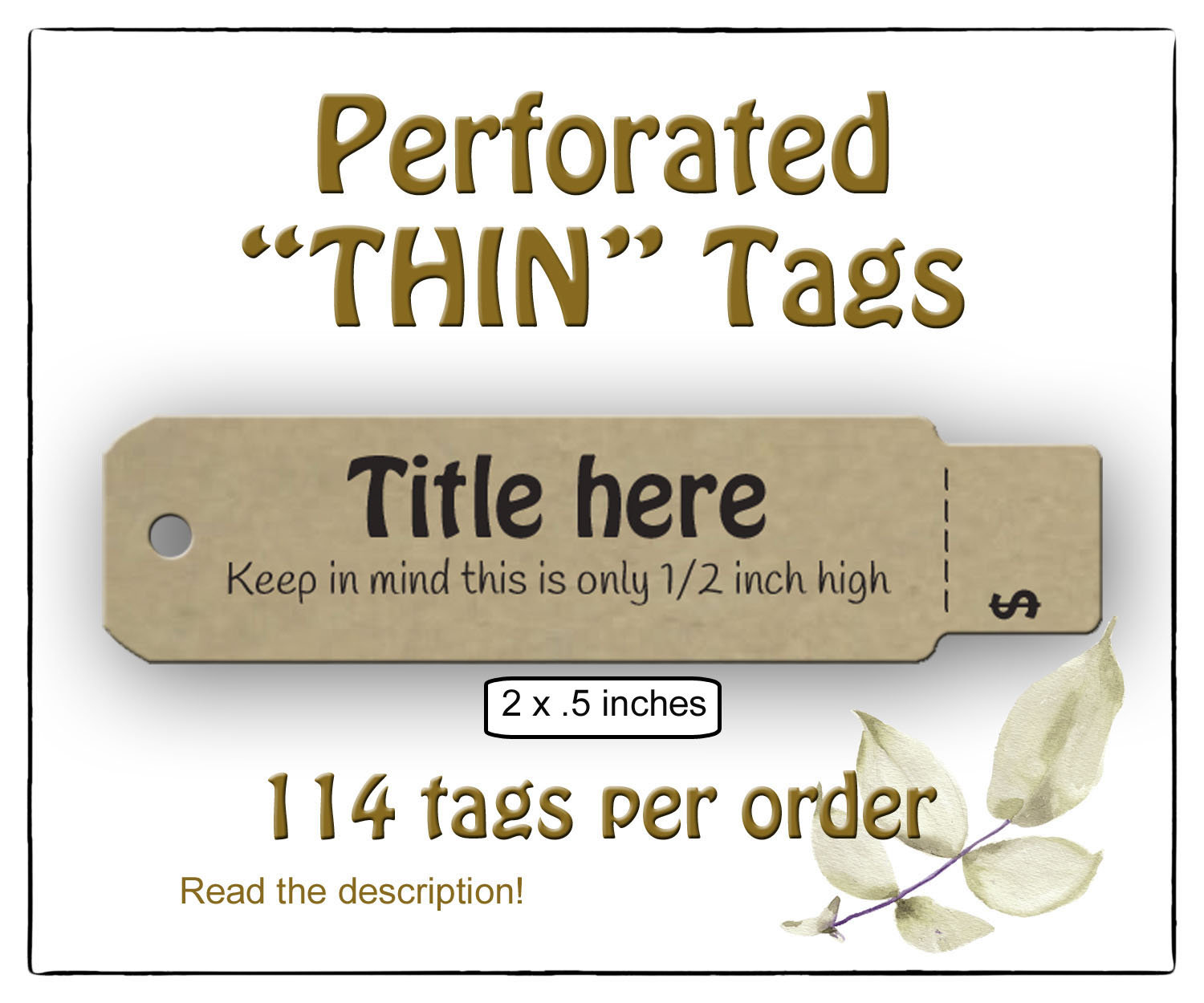 Printable Perforated Tags