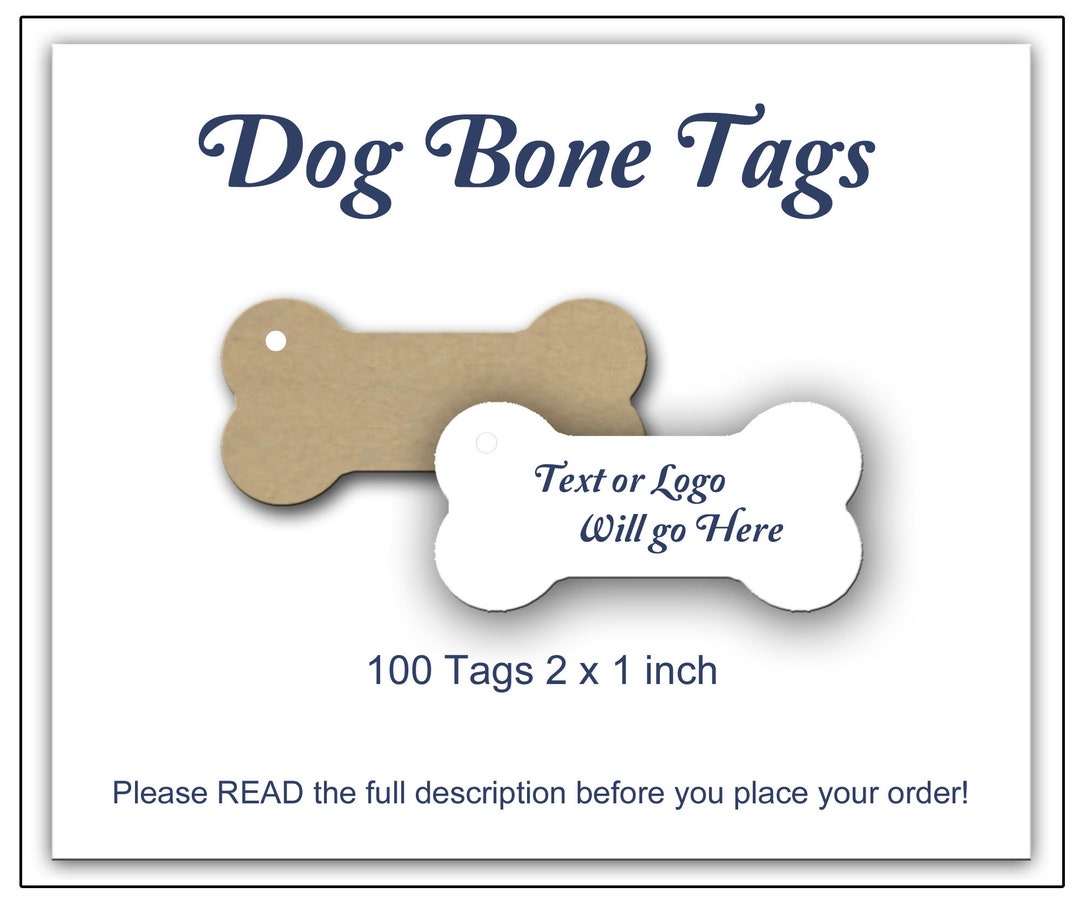 Dog Bone Tags Customized 2 X 1 Inch, Dog Bone Tags, Jewelry Tags, Price ...