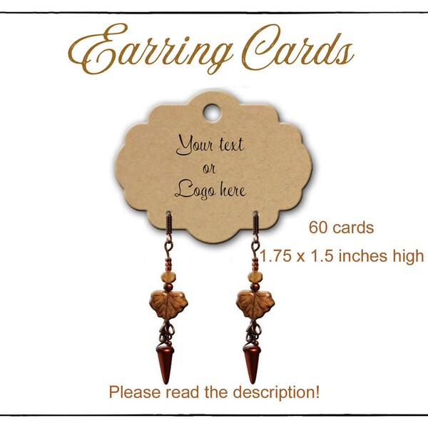 Personalized Earring Cards - Etsy
