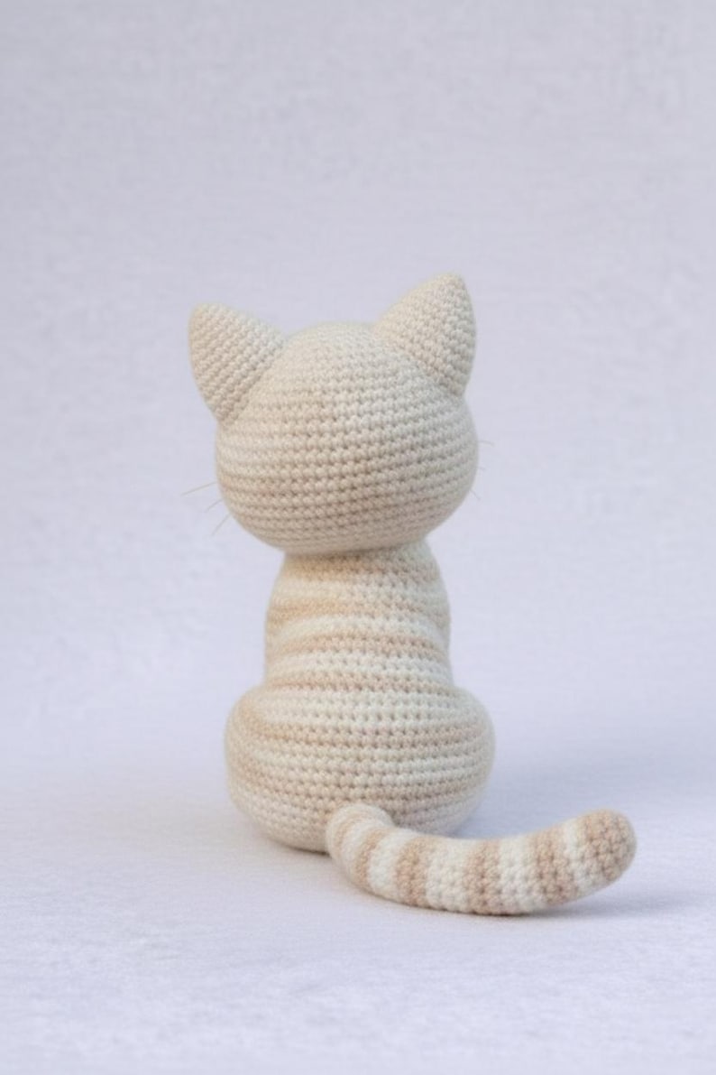 Jumbo Crochet Cat Pattern PDF, DIY Amigurumi Kitten Tutorial, Realistic ...