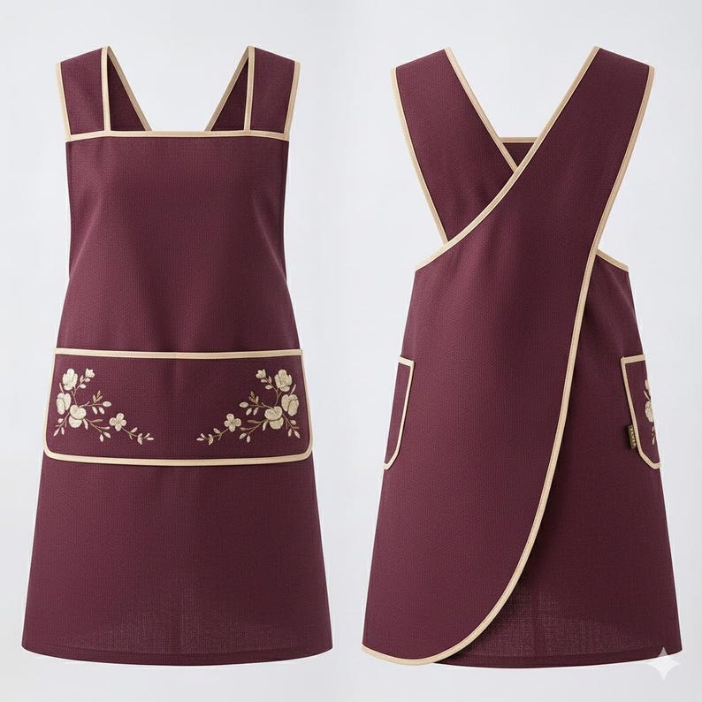 Apron PDF Sewing Pattern for Women - Plus Size Pinafore Apron Sewing ...