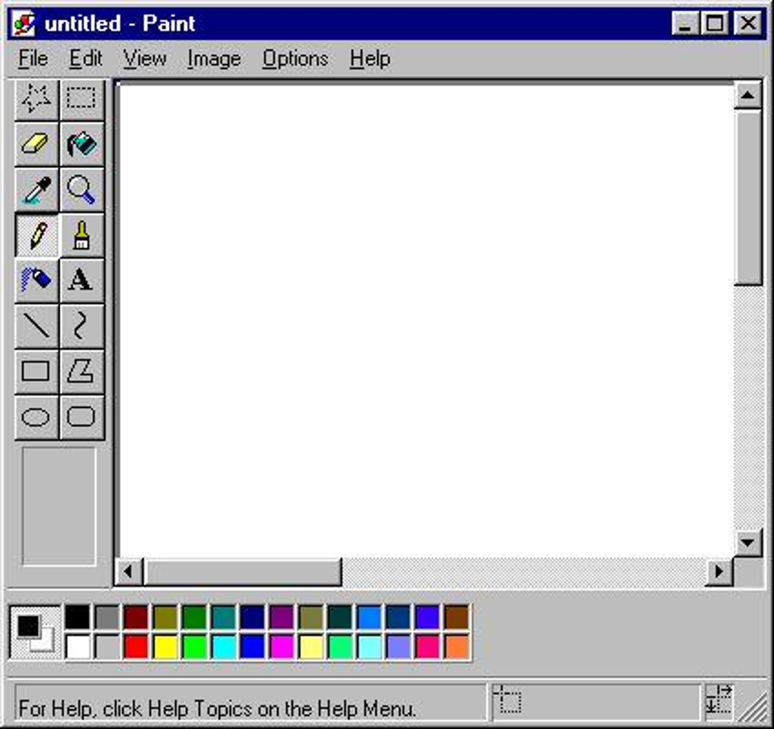 Retro Microsoft Paint Window PNG | 90s Computer Art | Vintage MS Paint ...
