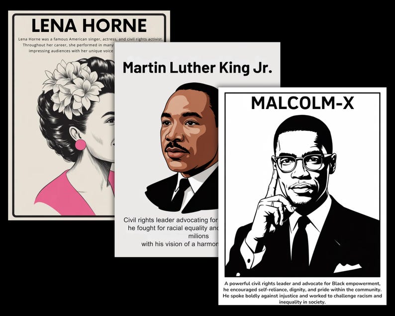 Black History Month Posters, African American Leaders, Civil Rights ...