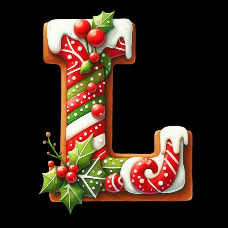 Christmas Gingerbread Alphabet Png, Christmas Gingerbread Letters ...