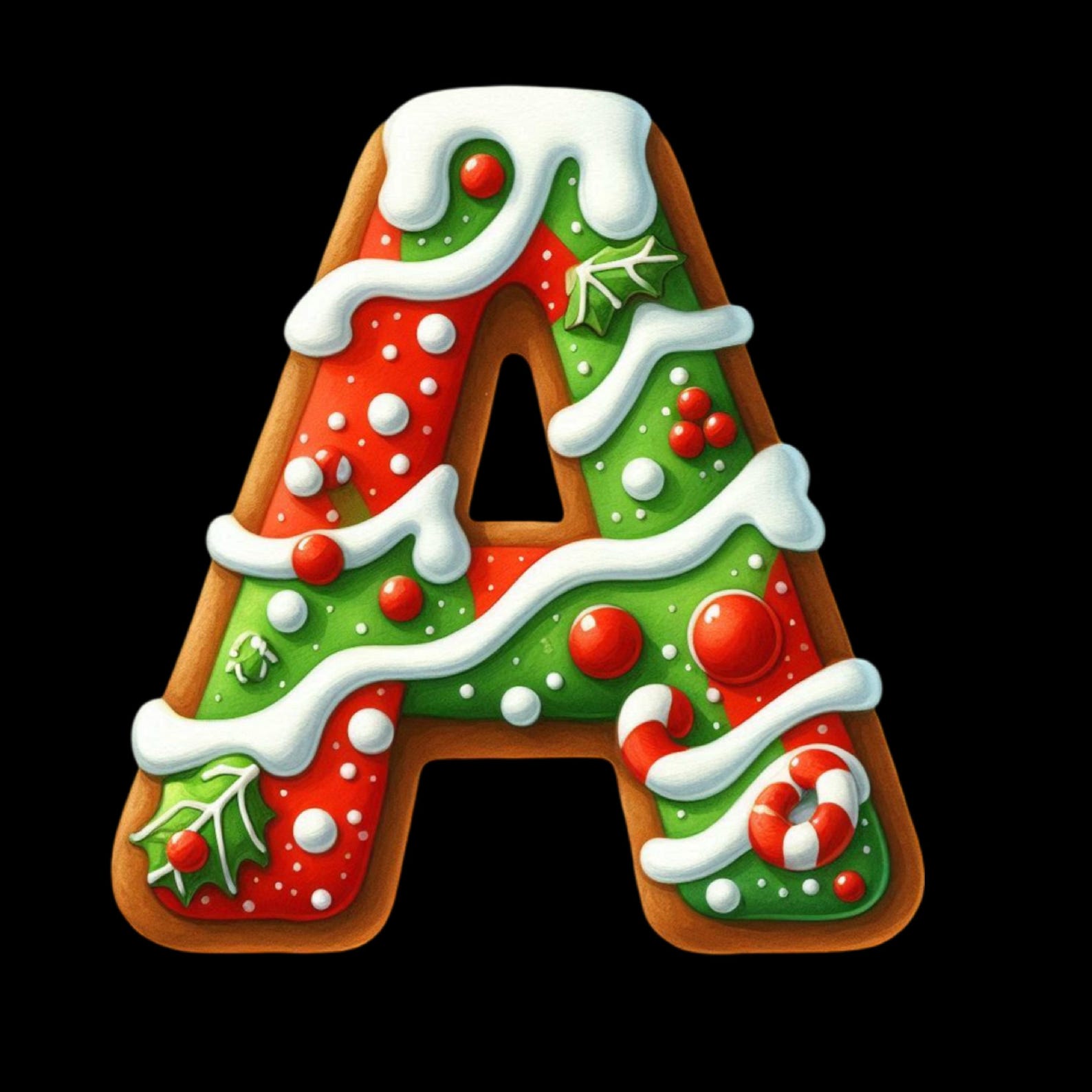 Christmas Gingerbread Alphabet Png, Christmas Gingerbread Letters ...