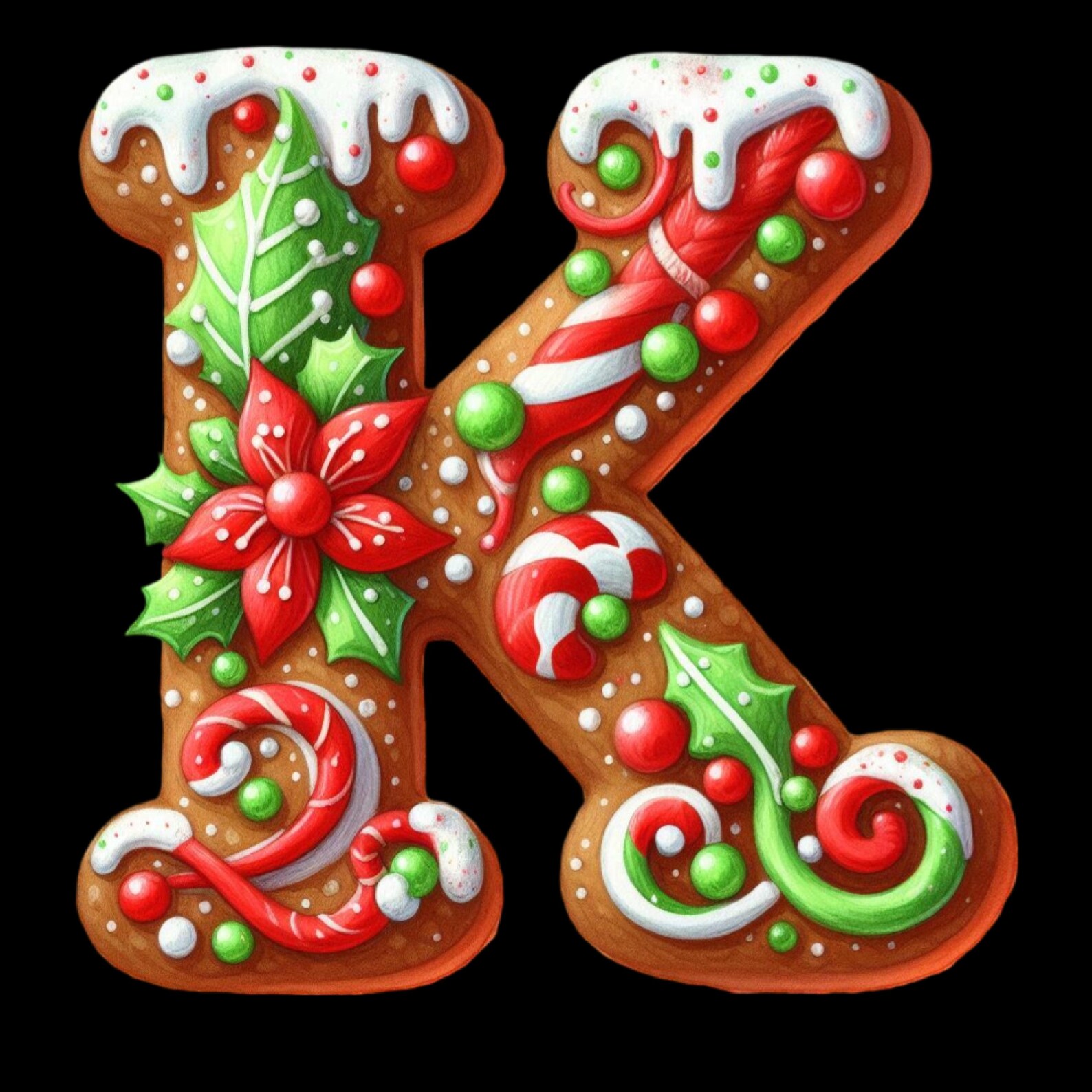 Christmas Gingerbread Alphabet Png, Christmas Gingerbread Letters ...