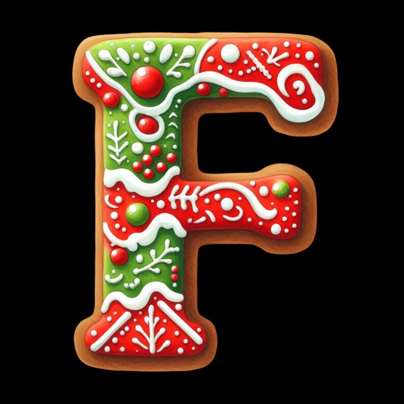 Christmas Gingerbread Alphabet Png, Christmas Gingerbread Letters ...