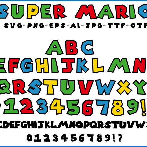 Super Mario Letters - Etsy Canada