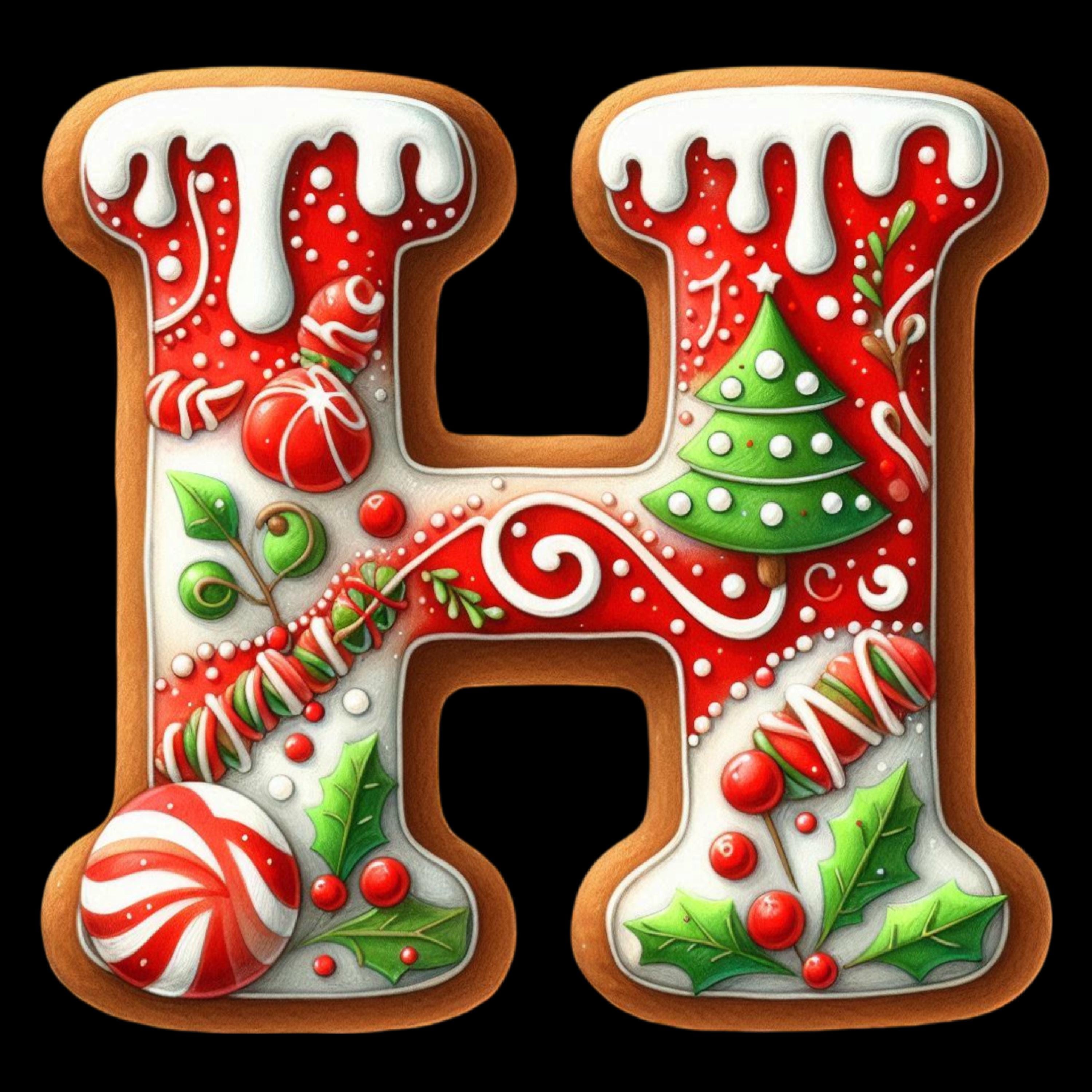 Christmas Gingerbread Alphabet Png, Christmas Gingerbread Letters ...