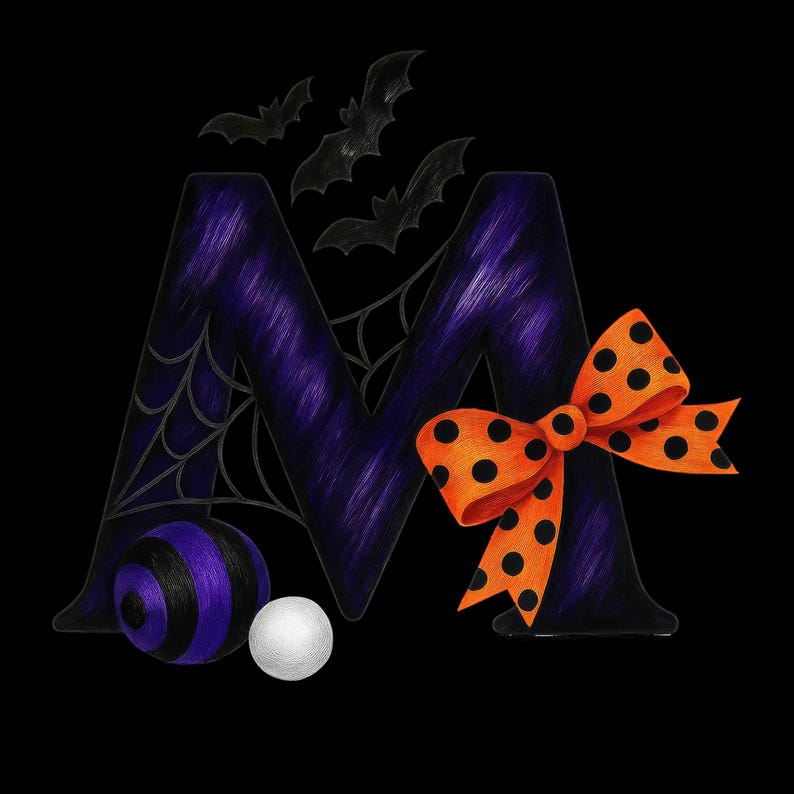 Halloween Alphabet Sublimation Clipart | Spooky Letters & Numbers ...