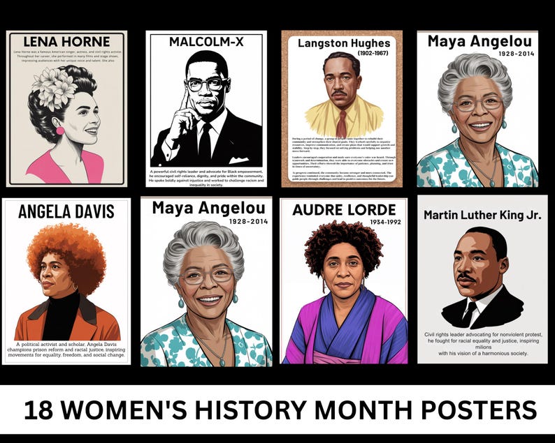 Black History Month Posters, African American Leaders, Civil Rights ...