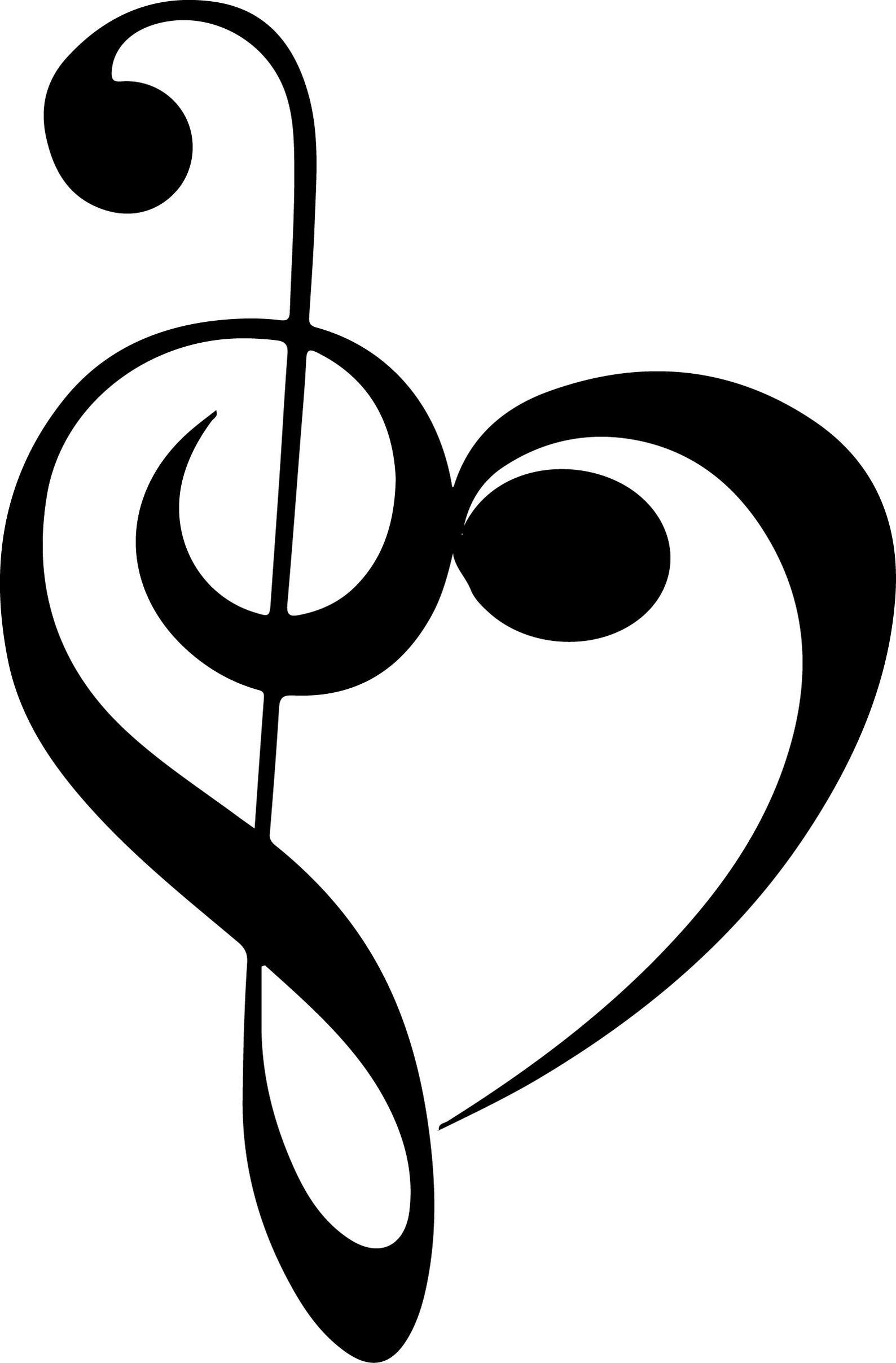 Music Note Silhouettes Clipart PNG | Musical Notes SVG Bundle | Treble ...