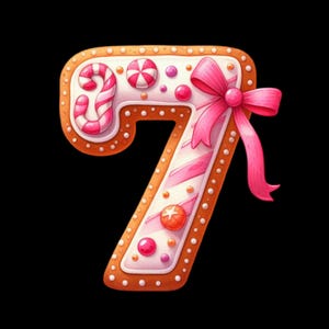 Pink Christmas Gingerbread Alphabet Png, Pink Christmas Gingerbread ...