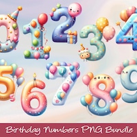 Birthday Numbers Png, Paw Numbers Png, Blue Numbers Png, Digital ...