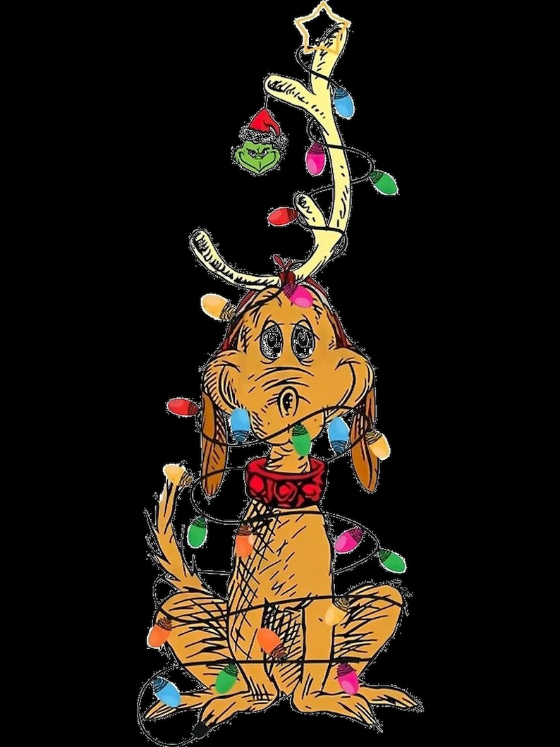 Perro Grinch SVG PNG, Grinch Max PNG, Clipart de mascota navideña, Max ...