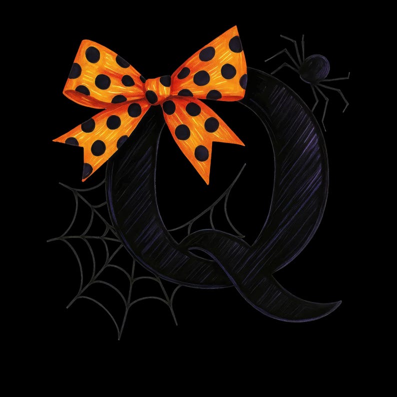Halloween Alphabet Sublimation Clipart | Spooky Letters & Numbers ...