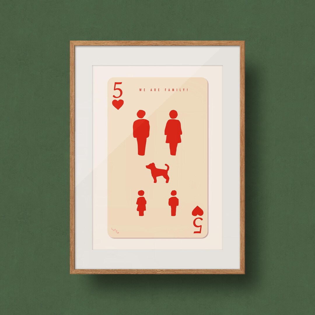 Family Diversity Poster Kids Pet Lover Card Hearts Pet Parent ...