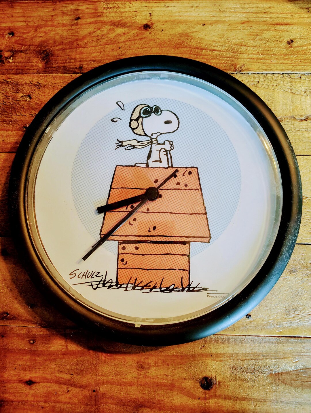 1950s Peanuts Snoopy Flying Ace Clock - Etsy