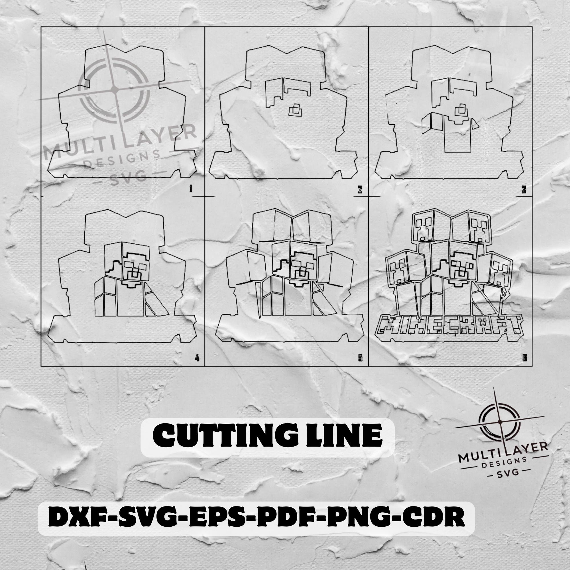 Minecraft Svg, Anime SVG, Minecraft 3D, Digital File for Minecraft ...