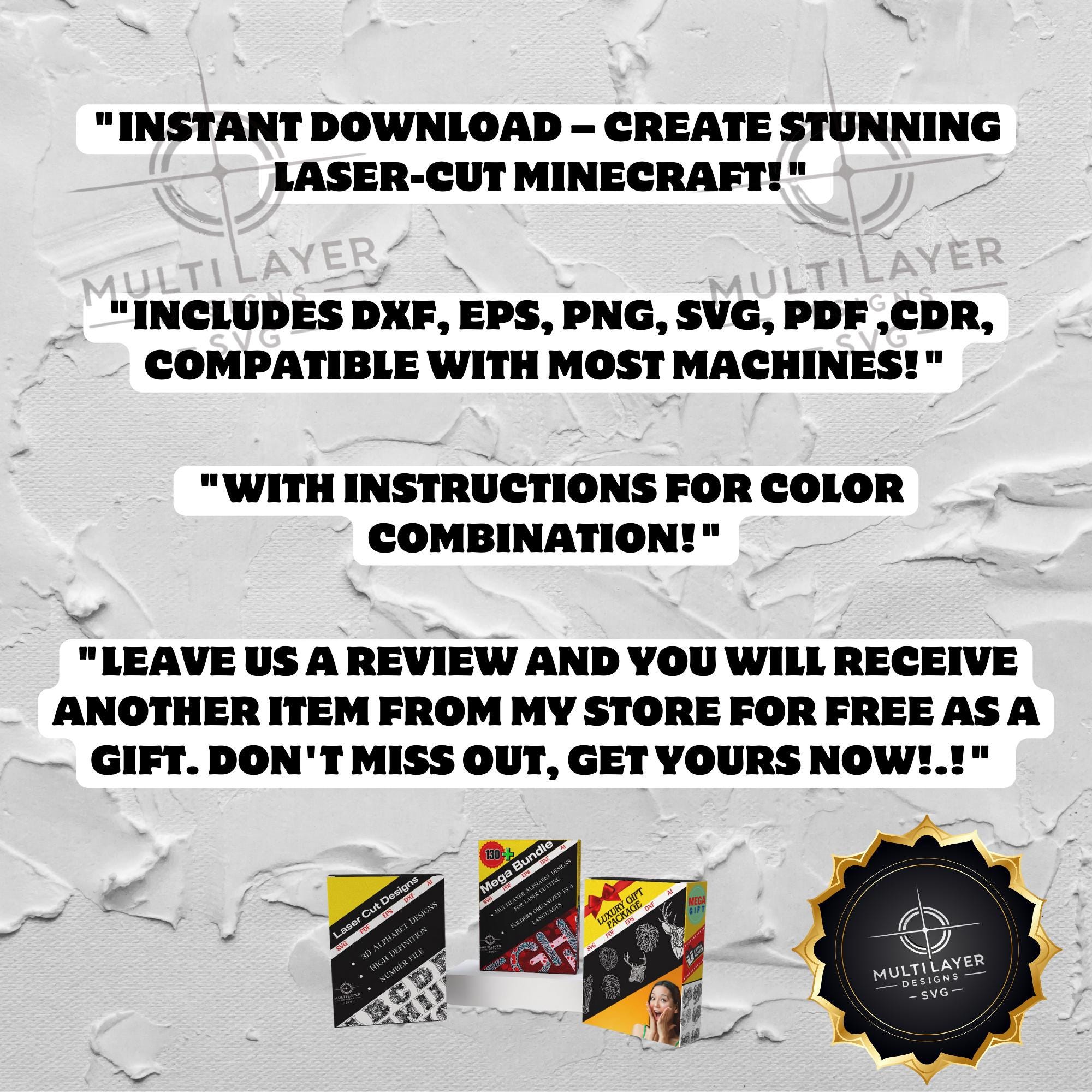 Minecraft Svg, Anime SVG, Minecraft 3D, Digital File for Minecraft ...