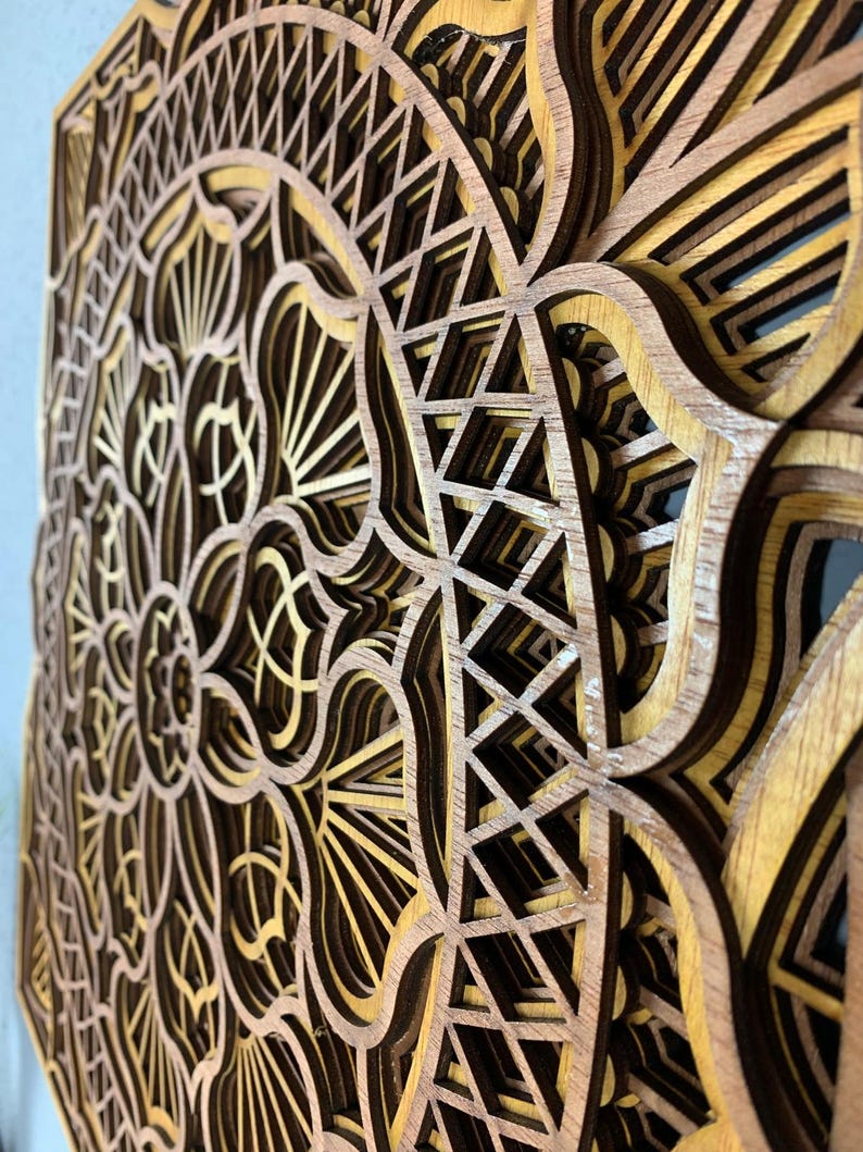 6 Set of 3D Mandala SVG Multilayer, Laser Cut File, Multilayer Mandala ...
