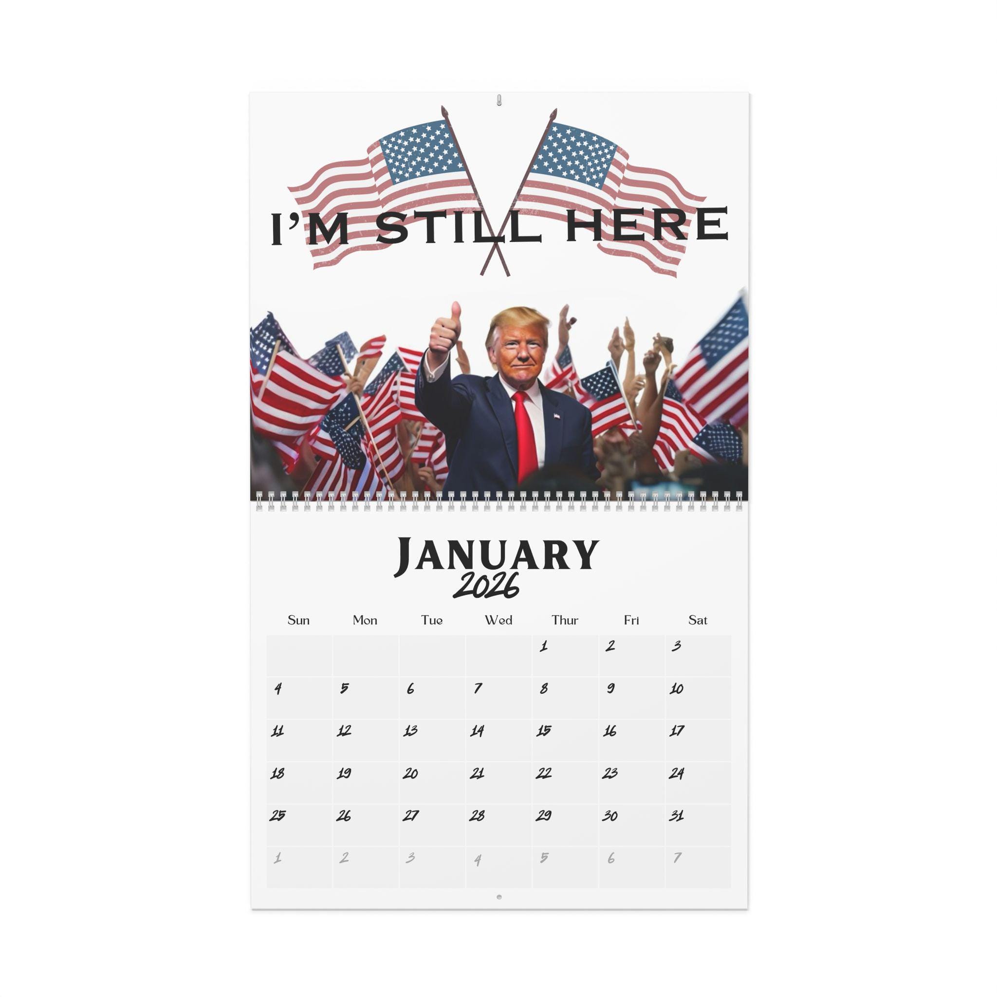 Donald Trump 2026 Wall Calendar - Etsy